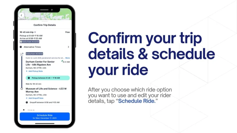 GoDurham ACCESS App & Web Portal | Schedule Rides in Durham